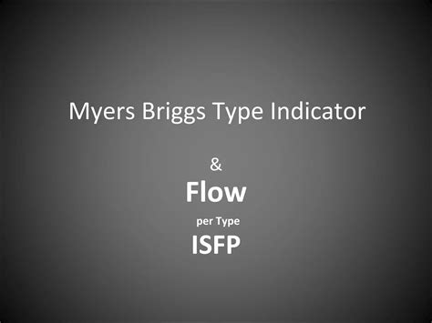 Mbti Isfp Ppt