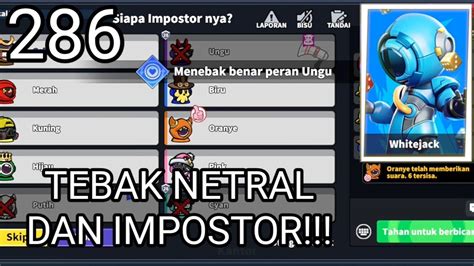 TEBAK NETRAL DAN IMPOSTOR Super Sus Role Whitejack Indonesia Gameplay YouTube