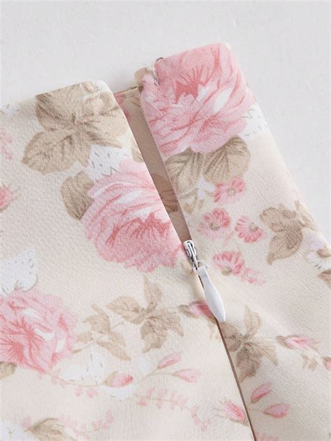 Shein Mod Allover Floral Print Asymmetrical Layered Hem Skirt Shein Usa