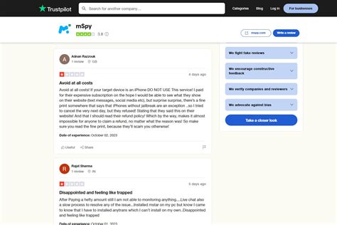 TrustPilotmSpy Ss Candid Technology