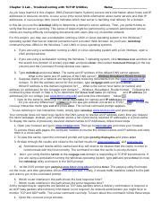 CH 4 Lab On Troubleshooting With TCP IP Utilities Spring 2017
