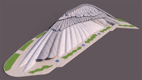 0126 Bird Wing Building 3d Model Cgtrader