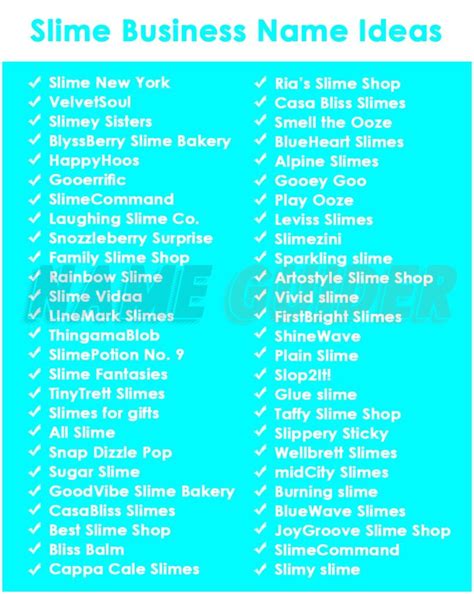 Pretty Slime Names