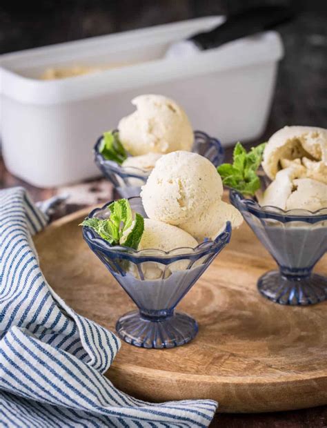 Homemade Creamy Vanilla Ice Cream Traditional Style From The Larder