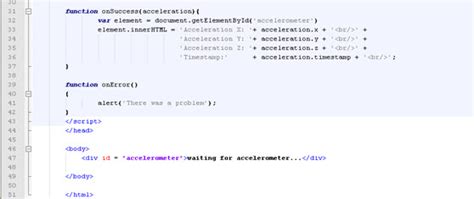 implementing accelerometer with phonegap