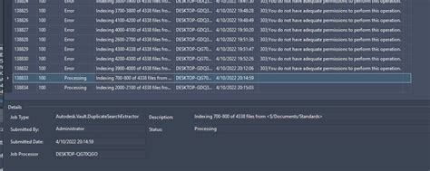 Vault Professional 2023 Permission And Job Processor And Indexing Autodesk Community