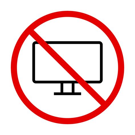 No Computer Allowed Sign 43575430 Vector Art At Vecteezy