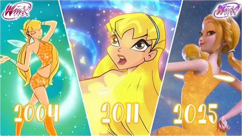 Winx Club Stellas Evolution Transformations Youtube