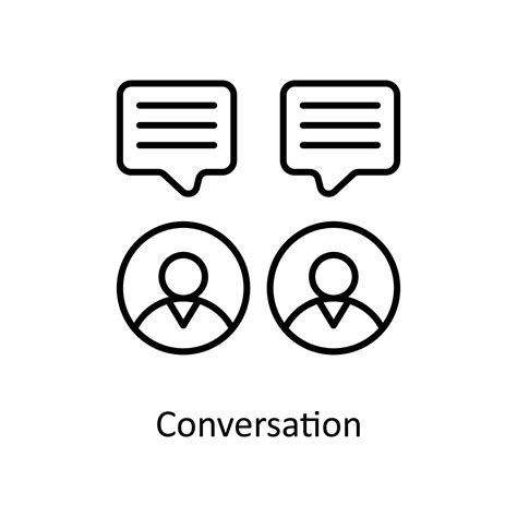 Conversation Vector Outline Icons Simple Stock Illustration Stock 22377674 Vector Art At Vecteezy