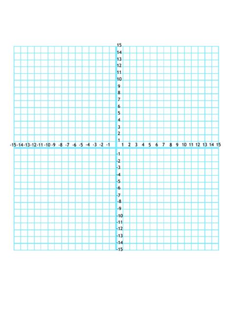 Numbered Graph Paper With X And Y Scale To 15 Template Printable Pdf