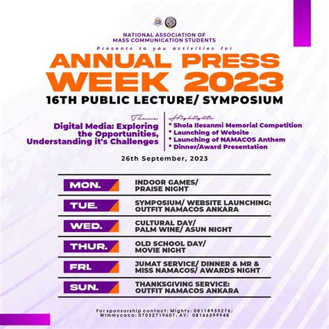 Flyer Design For Annual Press Week