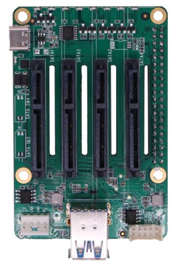 Sata Hats Support Up To Four Drives On Raspberry Pi 4 Or Rock Pi 4