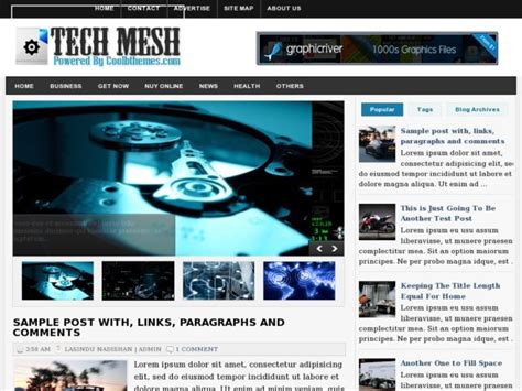 Free Premium Blogger Templates Tech Mesh Blog Template