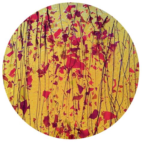 Cbs Dichroic Coating Cyan Copper On Bullseye Orange Yellow Red Fractures