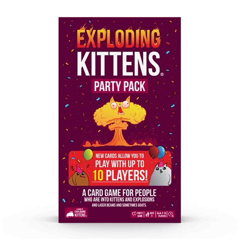 Exploding Kittens Party Pack For 2 10 Players Ages 7 Card Game With