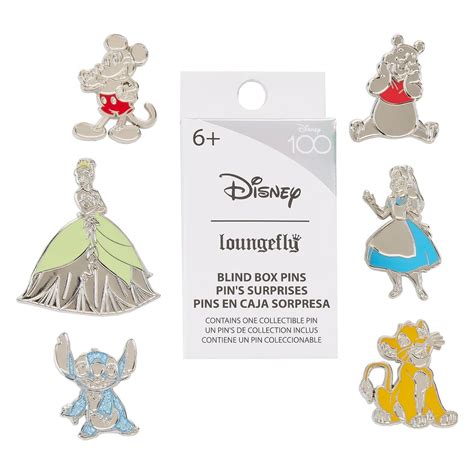 Disney Loungefly Blind Box Pin Disney100 Platinum Characters