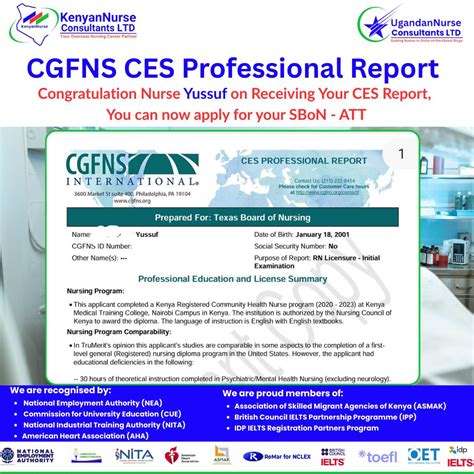 Congratulations Yussuf 🎊🎊👏your Cgfns Ces Report Issuance Lets… Kenyannurse