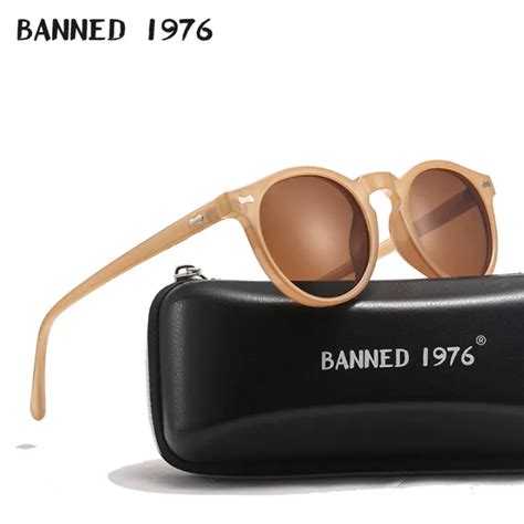 Brand Designer Women Men Polarized Sunglasses Vintage Round Lens Cool