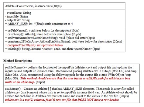 Solved The Olympics Consists Of Writing Two Java Files