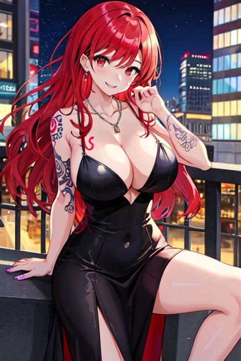 Sexy Redhead Milf With Black Tight Dress By Shauna247 On Deviantart