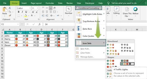 Icon Sets In Excel Conditional Formatting Examples How To Use