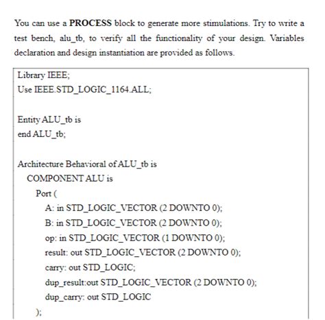 Solved Experiment ALU Implementation I An Arithmetic Chegg