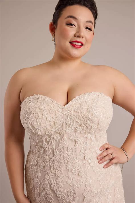 Tulle And Beaded Lace Mermaid Wedding Dress Davids Bridal