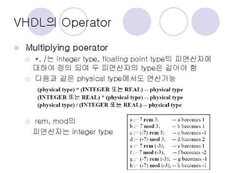 Vhdl Data Type L Scaler Type L Enumeration