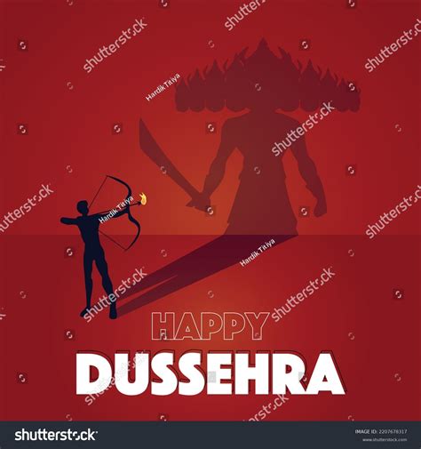 Vijayadashami Known Dasara Dusshera Dussehra Major Stock Vector
