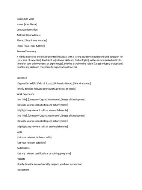 Document 1 Cv Pdf Career And Growth