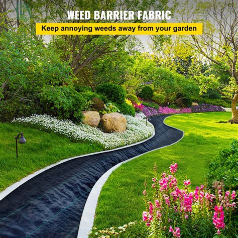 Vevor Weed Barrier Landscape Fabric Geotextile Underlayment 6 X 250 Ft