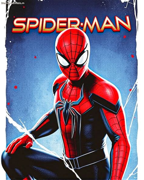 A Spiderman Poster With A Spiderman Premium Ai Generated Image