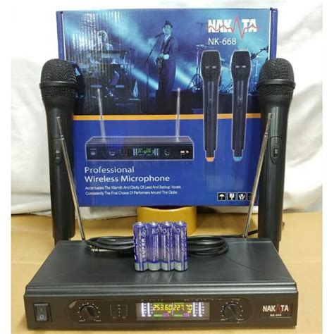 Jual Mic Wireless Nakata Nk 668 2mic Pegang Handheld Shopee Indonesia