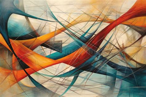 Symphony Of Abstract Lines Intersecting And Diverging Creating A Visual Representation Of