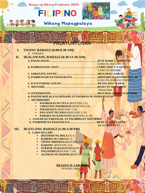 Buwan Ng Wika Programme Pdf