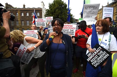 A Democratic Outrage Thousands Protest Boris Johnson Suspending