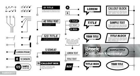 Callout Title Box Design Label Infographic Elements Text Callouts Information Banners With Arrow