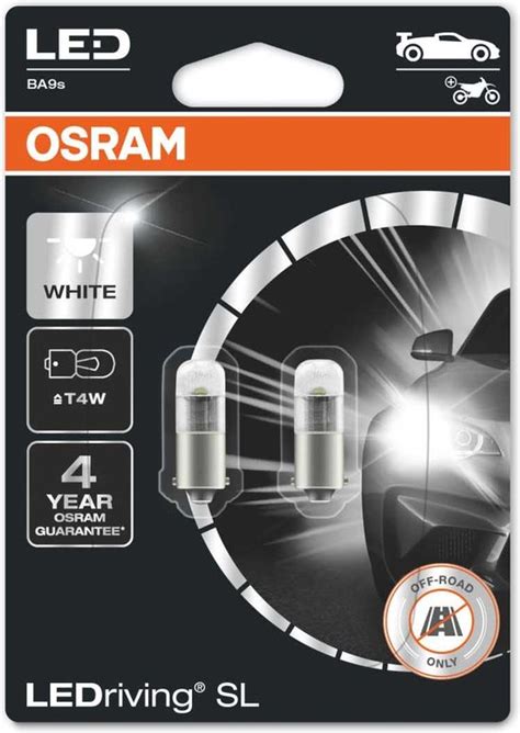 Osram T4W LED Retrofit Wit 12V BA9s 2 Stuks Bol
