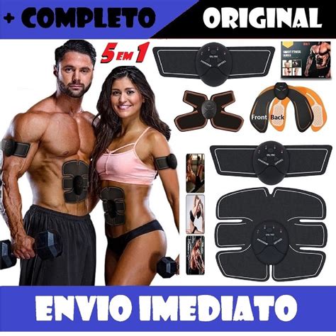 Kit Tonificador Estimulador Muscular 5 Em 1 Abdominal Estimulo Elétrico