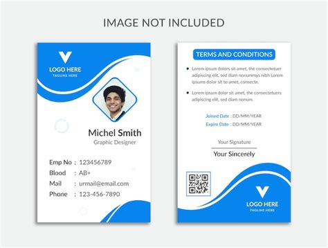 Premium Vector Office Employee Id Card Design Template Premium Vector