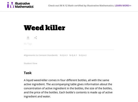 illustrative mathematics n q a 3 n q a 1 n q a 2 weed killer lesson