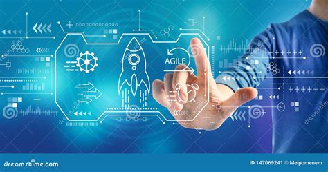 Agile Concept With A Man Stock Image Image Of Agility 147069241