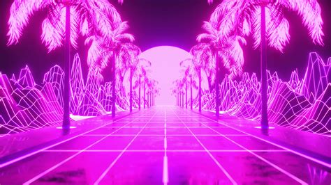 Pink Synthwave Neon Background Loop 20397769 Stock Video At Vecteezy