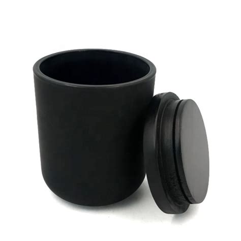 Wholesale Matte Black 13oz Glass Candle Jar Candle Holder And Black