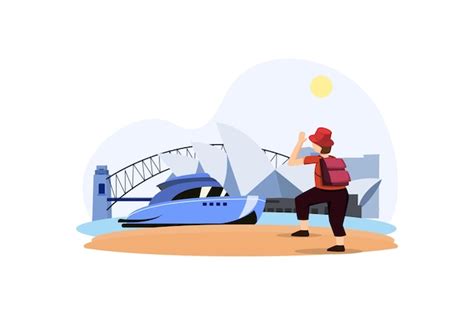 Premium Vector Vacation Traveler Flat Design Illustration