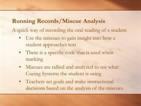 Ppt Cueing Systems Running Records And Miscue Analysis Powerpoint Presentation Id 2917728