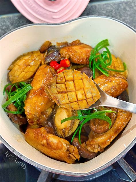 超惹味新鮮鮑魚雞翼冬菇煲 中式食譜 Betis Kitchen 簡易食譜分享