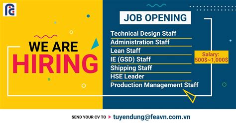 Nguyen Ha Phuong On Linkedin 🔎 We Are Hiring Many Positions Hashtag