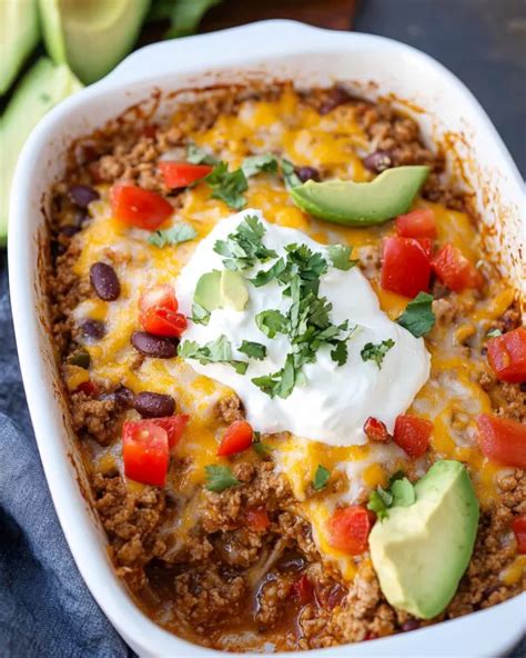Ground Turkey Taco Casserole Delicious And Easy Recipe Fhfoodhealth