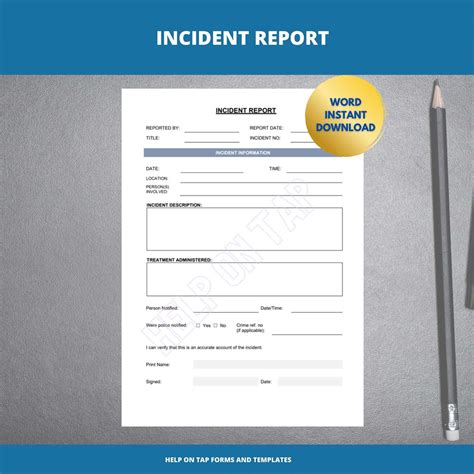 Incident Report Form Template Word Rebeccachulew